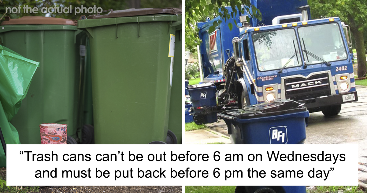 HOA Makes Homeowners Put Their Trash Cans Out At Specific Time, Regret ...