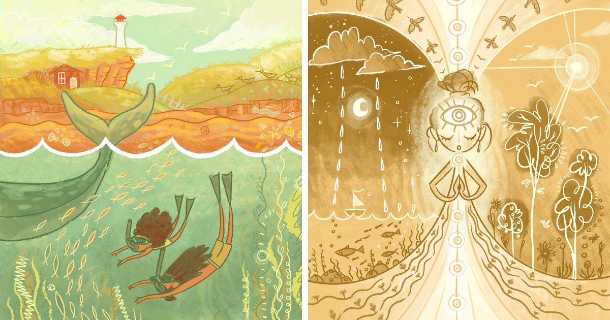I Create Stunning Illustrations With Themes Of Life, Nature, Rebirth ...