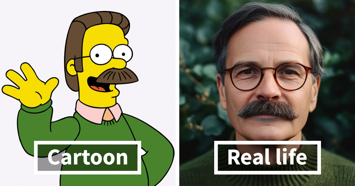 I Used AI To Generate Portraits Of The Simpsons' Characters In Real ...