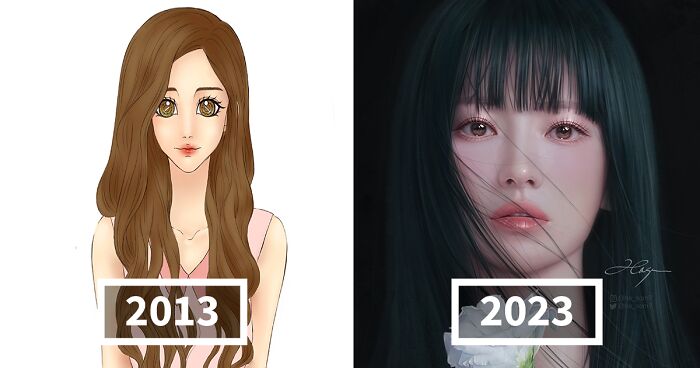 Twitter Artists Reveal Their First And Their Most Recent Artworks To ...