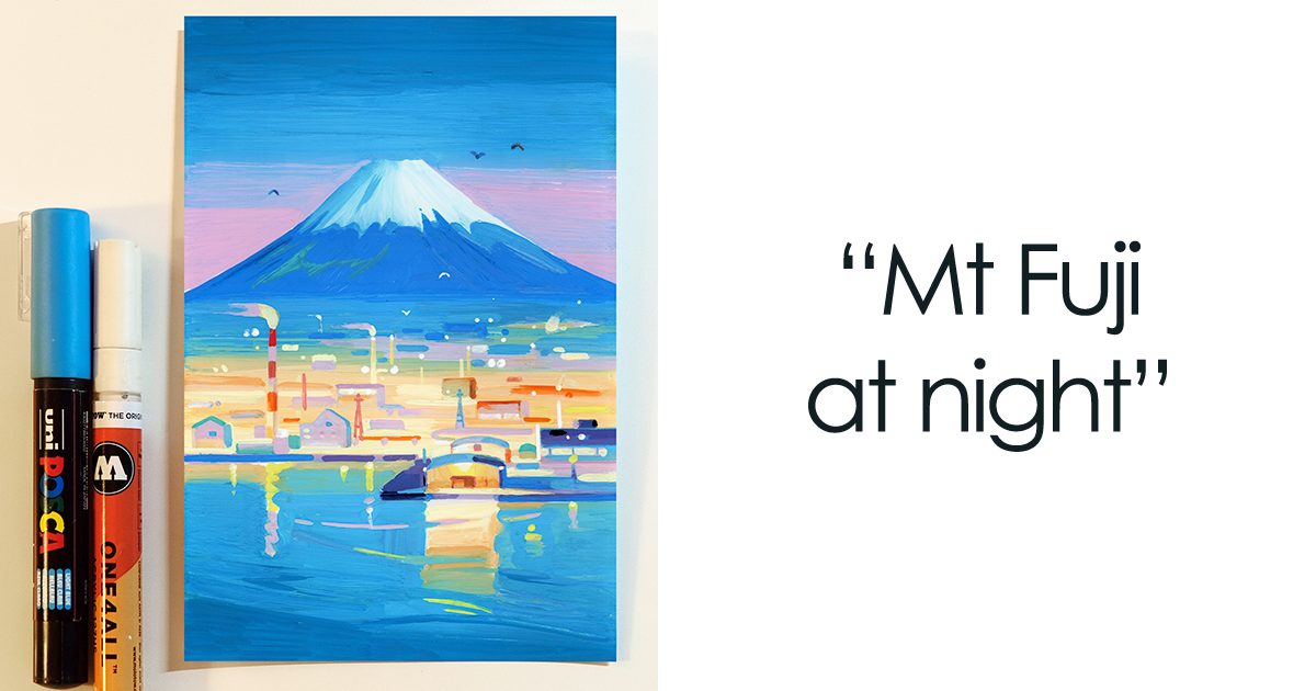 I Made 20 Images Using Acrylic Markers That Showcase The Places I ...