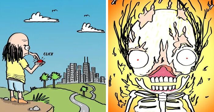 This Artist Creates Dark Humor Comics With Unexpected Twists And Here ...