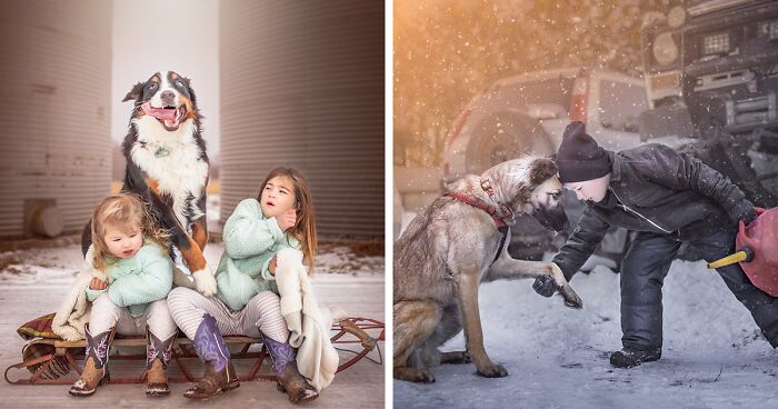I Challenged Myself To Photograph Children With Their Dogs, And Here ...