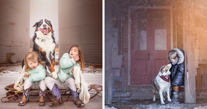 I Challenged Myself To Photograph Children With Their Dogs, And Here ...