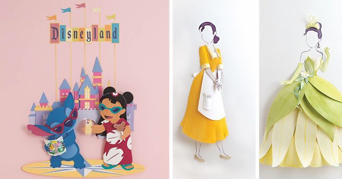 22 Paper Art Creations Based On Disney And Its Characters By This ...