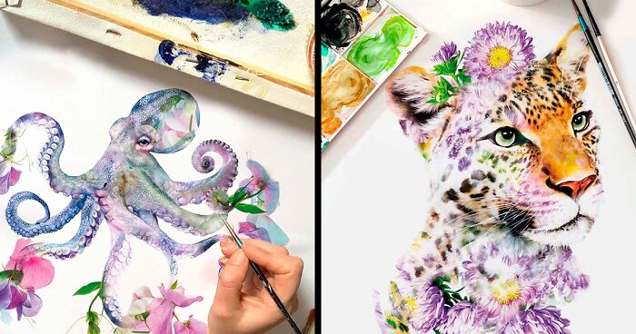 My 50 Botanical Animals That I Painted | Bored Panda