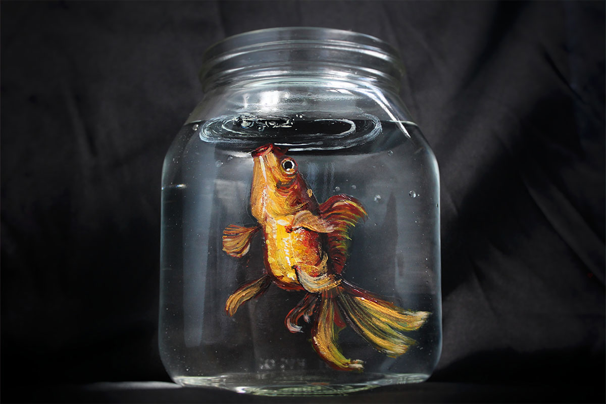 I Paint Realistic Fish On Glasses, And Went Even Further With The ...