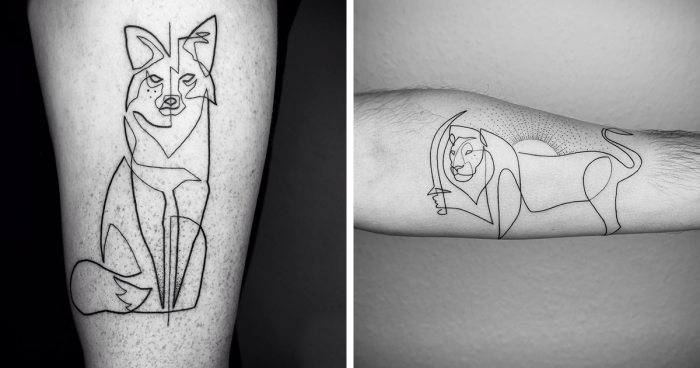 This Artist Creates Captivating Tattoos Using A Single Line (35 Pics ...