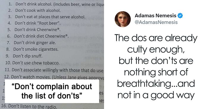 Local Cult Has 150 Rules For Their Members, The List Goes Viral On ...