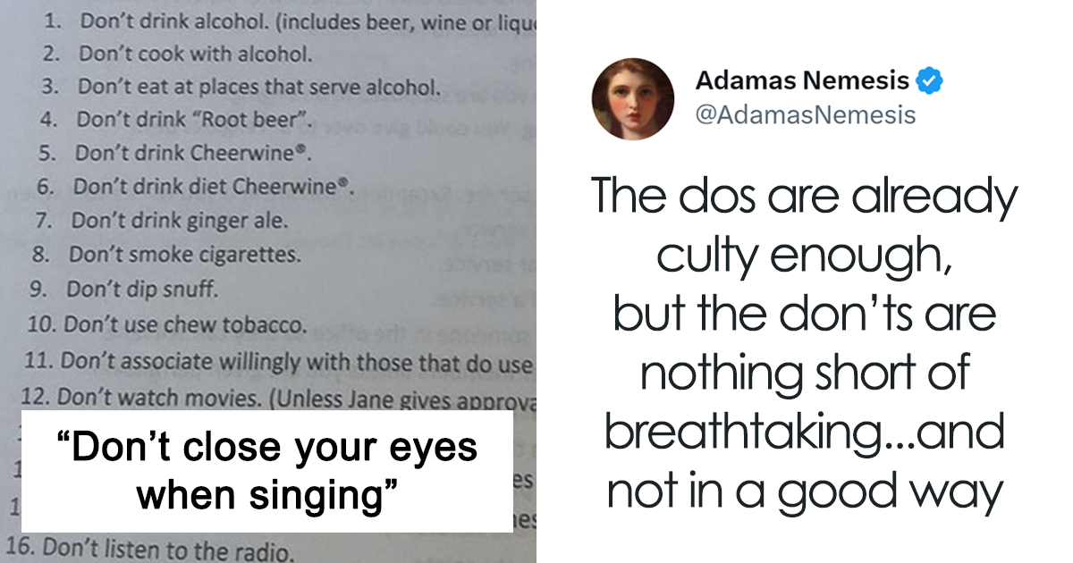 Local Cult Has 150 Rules For Their Members, The List Goes Viral On ...