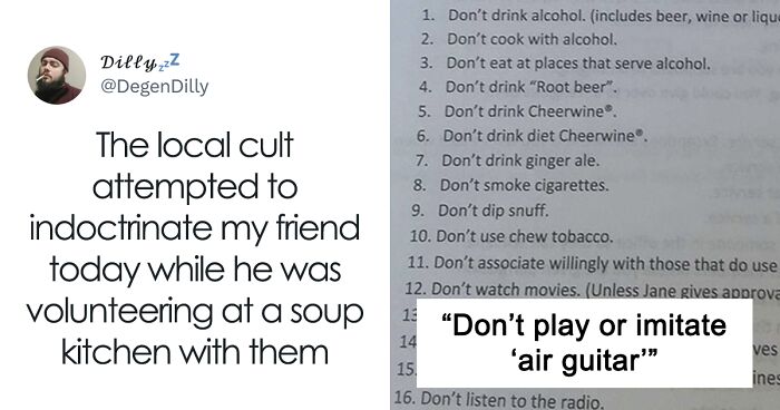 Local Cult Has 150 Rules For Their Members, The List Goes Viral On ...