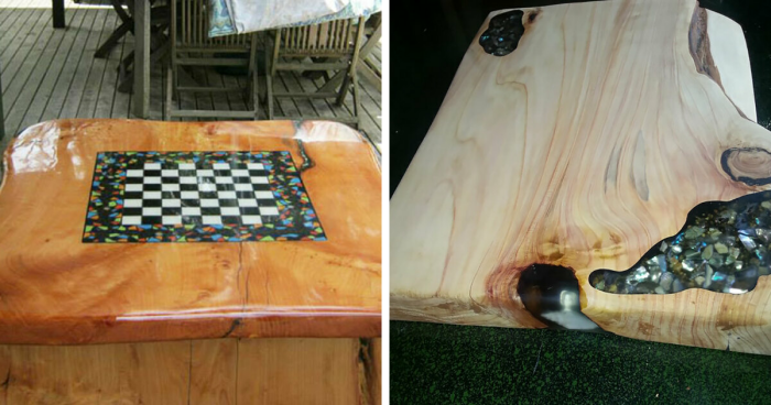 14 Ingenious Solutions For Cracked Tables To Be Filled With Seashells ...