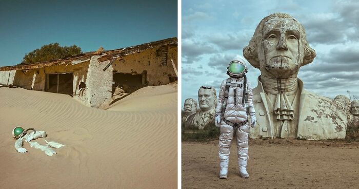 I Take Images Of Solitary Astronauts In Desolate Landscapes While ...