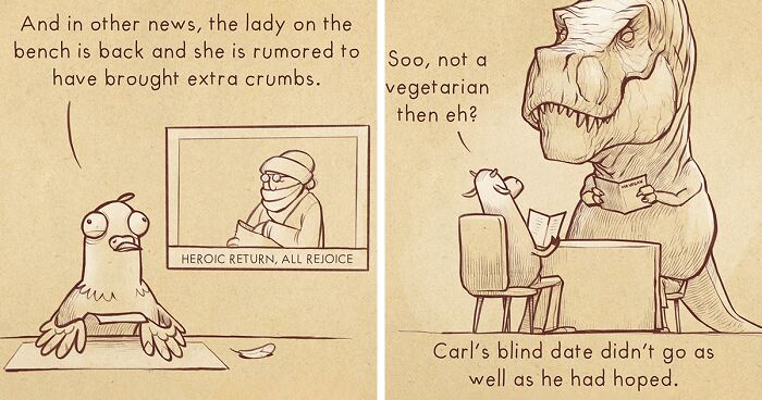 I Create Relatable Comics About Animals Living In The Human World, And ...