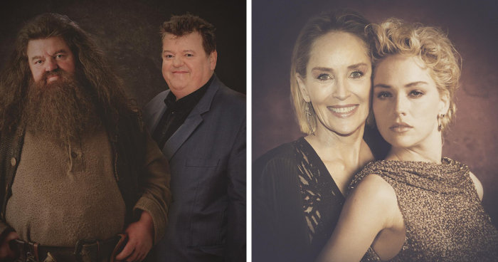 22 Actors Standing Together With The Most Famous Characters They Played ...