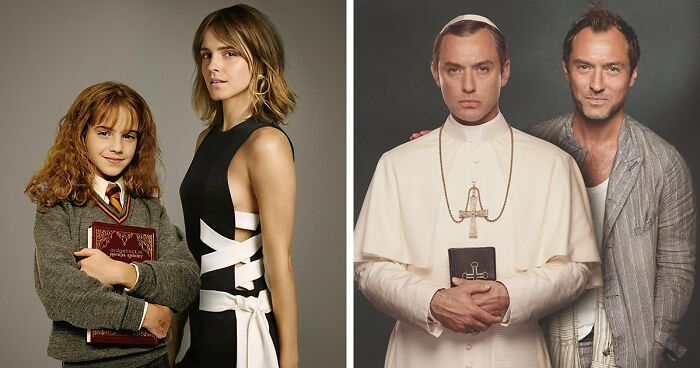 22 Actors Standing Together With The Most Famous Characters They Played ...