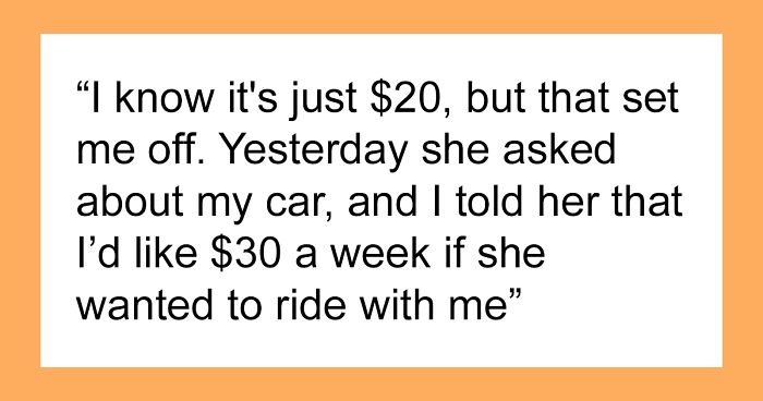 Woman Loses A Free Ride To Work After 14 Months By Asking Coworker To ...
