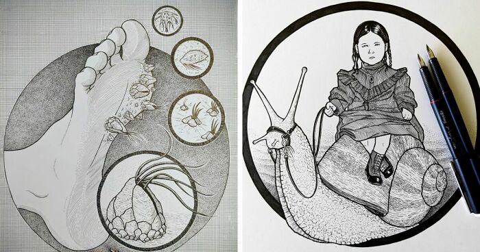 13 Unsettling Drawings With Creepy Stories By Ed Harrington | Bored Panda