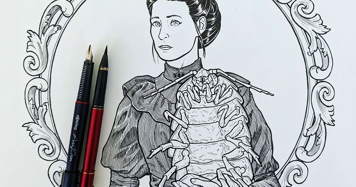 13 Unsettling Drawings With Creepy Stories By Ed Harrington | Bored Panda