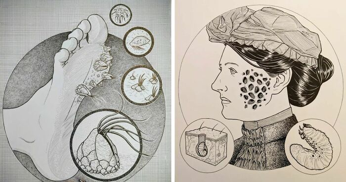 13 Unsettling Drawings With Creepy Stories By Ed Harrington | Bored Panda