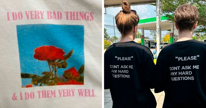 50 Questionable Yet Funny Shirts Spotted In Public, As Shared By The ...