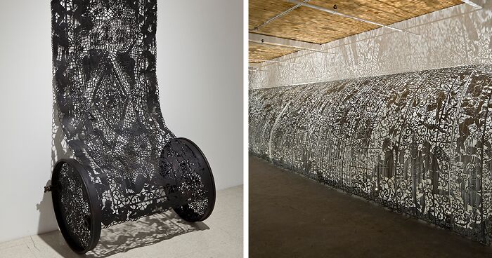 Sculptures Of Paradox: This Artist Combines Delicate Laced Patterns ...