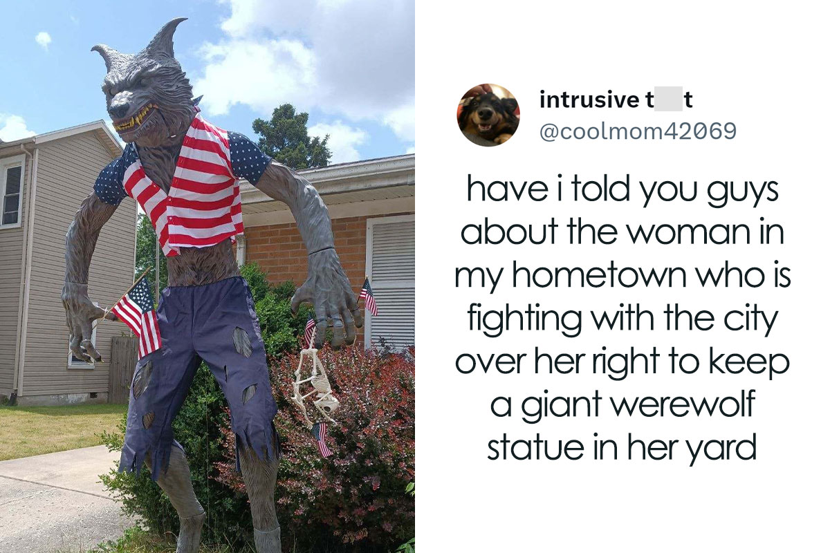 City Tries To Force This Woman To Take Down Her Epic Werewolf Statue ...