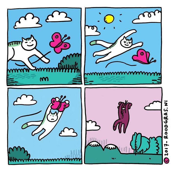 50 Feel-Good Wordless Cat Comics That Will Make Your Day By This Dutch ...