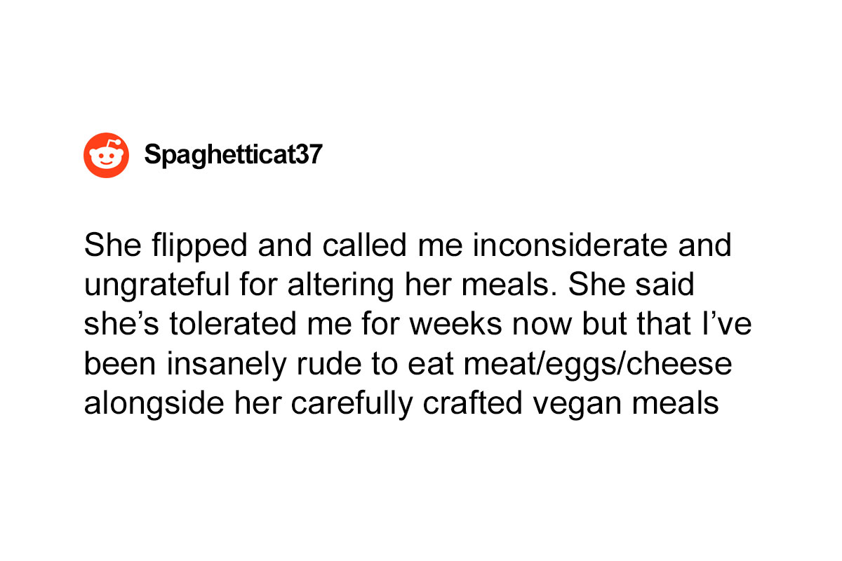 “AITA For Adding Meat To My Girlfriend’s Vegan Dishes?” | Bored Panda