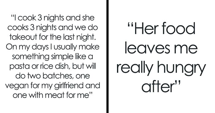 “AITA For Adding Meat To My Girlfriend’s Vegan Dishes?” | Bored Panda