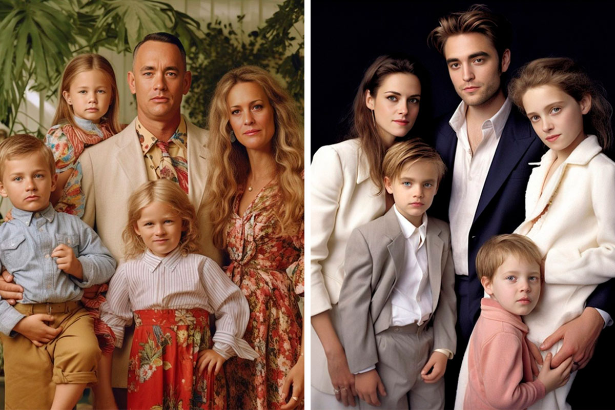 What Could Have Been: 26 AI Family Portraits Of Iconic Couples That We ...