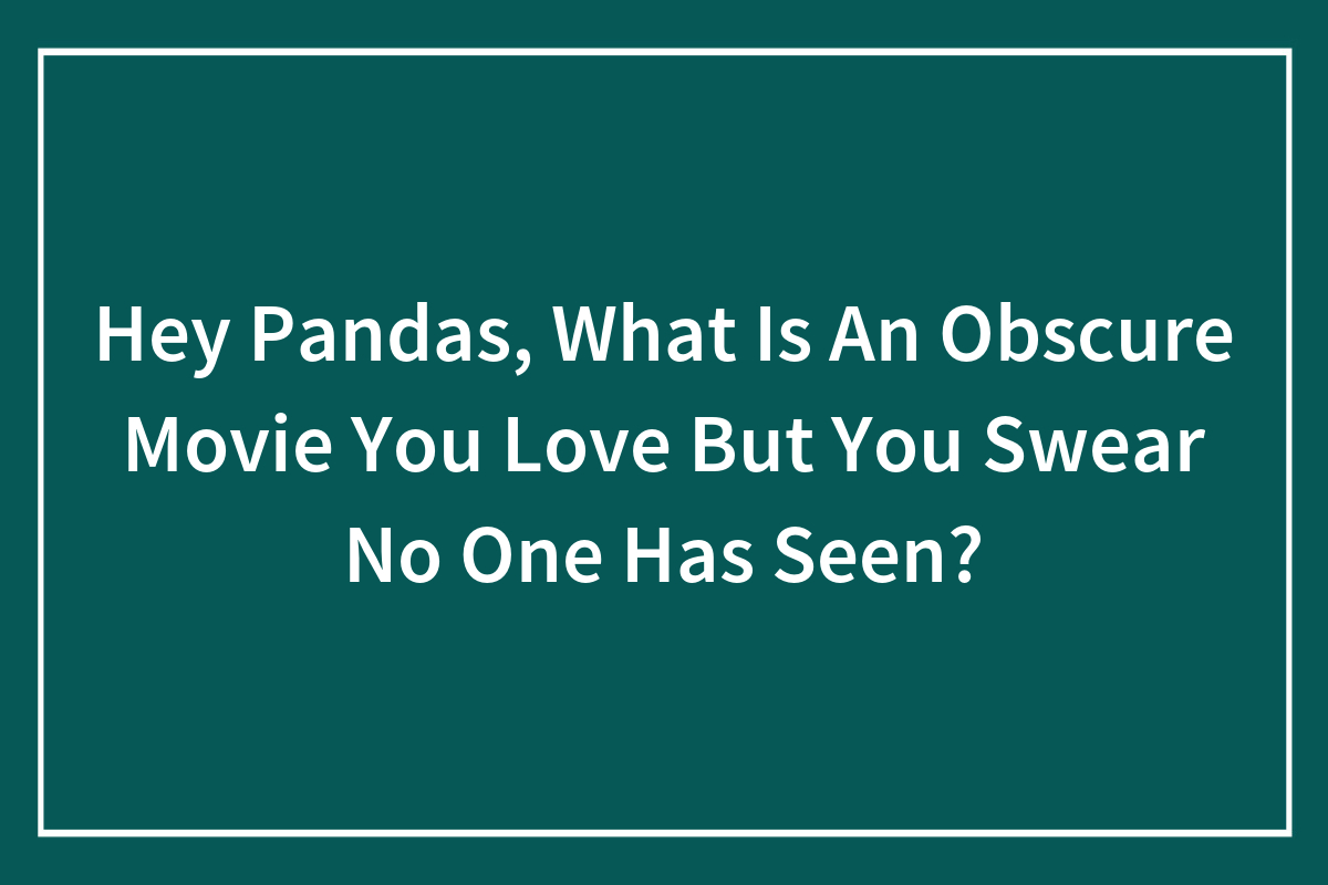 Hey Pandas, What Is An Obscure Movie You Love But You Swear No One Has ...