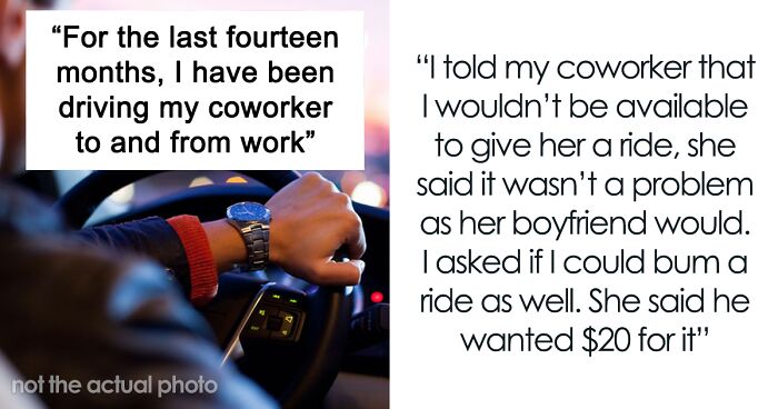 Woman Loses A Free Ride To Work After 14 Months By Asking Coworker To ...