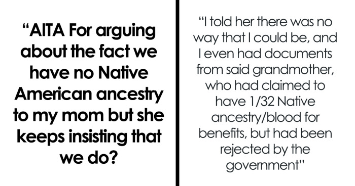 “It’s Frankly Embarrassing”: Woman Confronts Mom About Their Ancestry ...