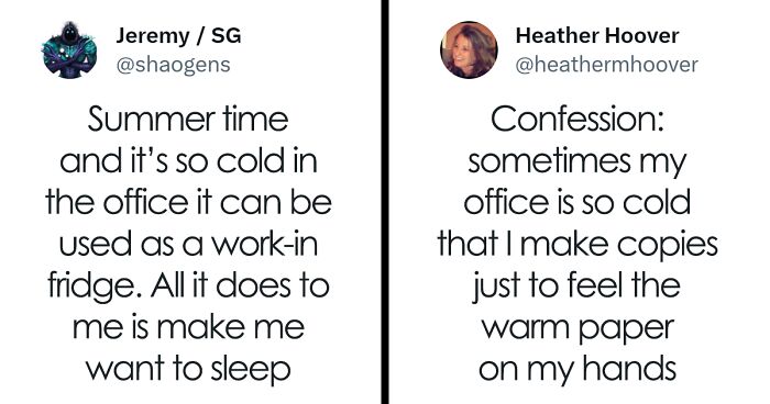 People Who Are Freezing In The Office Can’t Help But Complain On ...