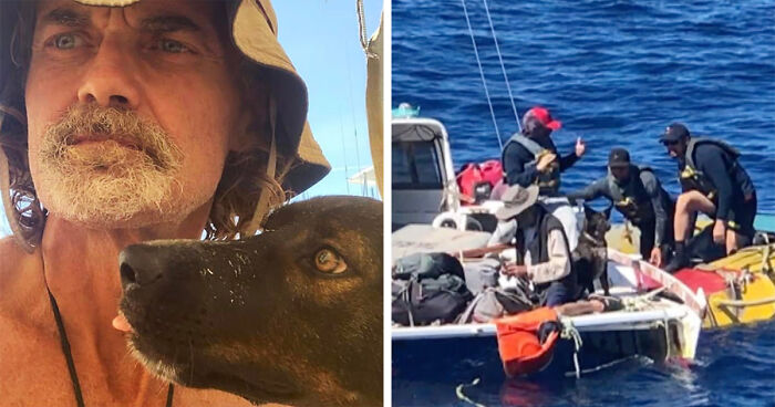 Man And Dog Rescued From The Ocean After 2 Months | Bored Panda