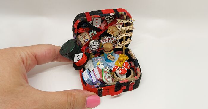 I Create Miniatures, And Here Are 9 Tiny Suitcases Representing Book ...