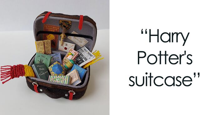 I Create Miniatures, And Here Are 9 Tiny Suitcases Representing Book ...