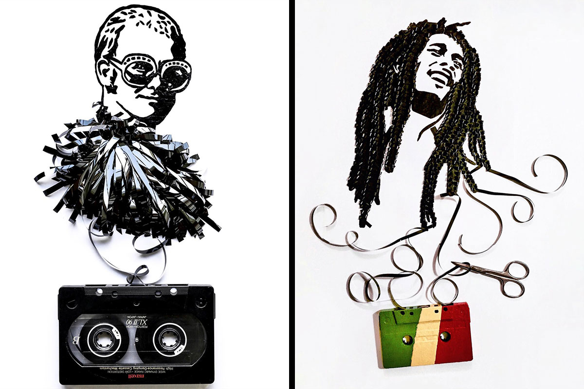 Amy Corson Is An Artist Creating Unique Portraits With Old Cassette ...