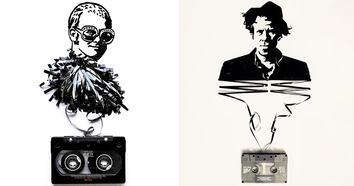 Amy Corson Is An Artist Creating Unique Portraits With Old Cassette ...