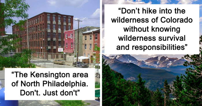 “Danger Can Sneak Up On You”: 30 Americans Share Places To Avoid At All ...