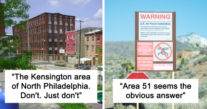 “Danger Can Sneak Up On You”: 30 Americans Share Places To Avoid At All ...