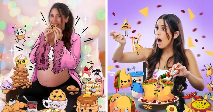 12 Pregnancy Cravings Illustrated By Artist Donna Adi | Bored Panda