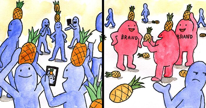 This Millennial Artist Creates Ironic Comics Referencing Modern Society ...