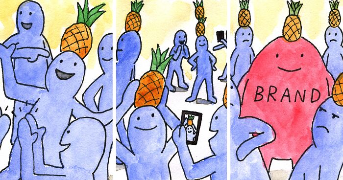 This Millennial Artist Creates Ironic Comics Referencing Modern Society ...
