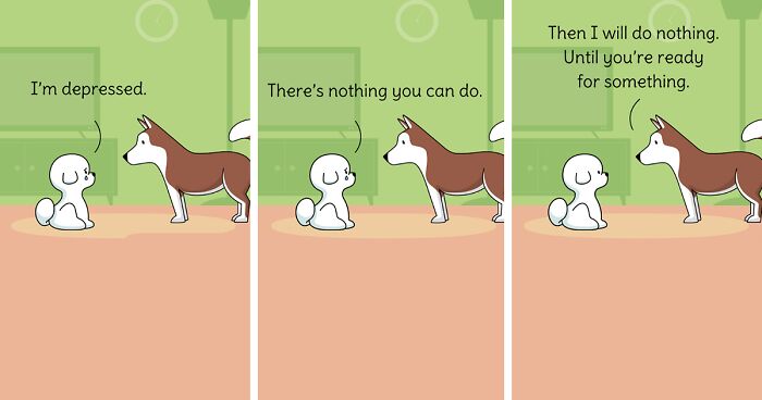 I Created 40 Humorous Comics Featuring A Dog Love Story | Bored Panda