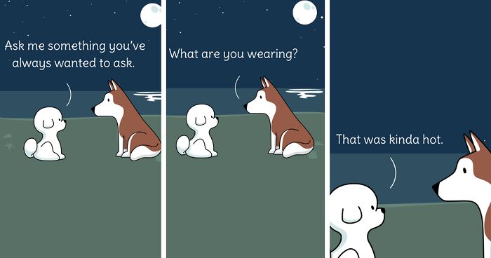 I Created 40 Humorous Comics Featuring A Dog Love Story | Bored Panda