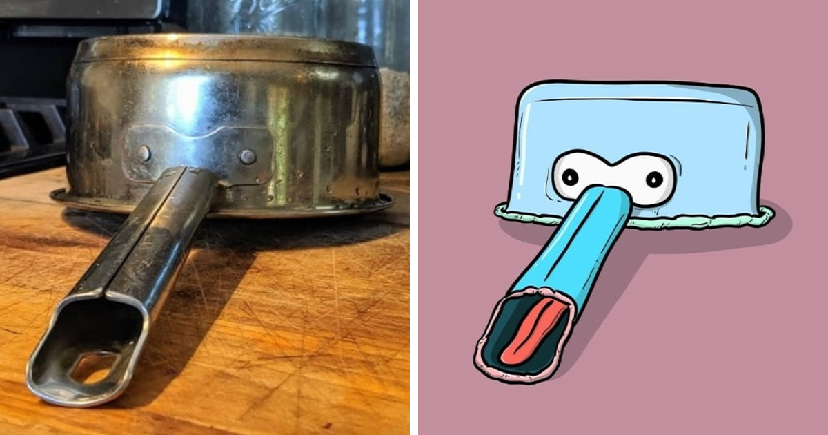 Artist Redraws 20 Funny Examples Of Pareidolia In Everyday Life And ...