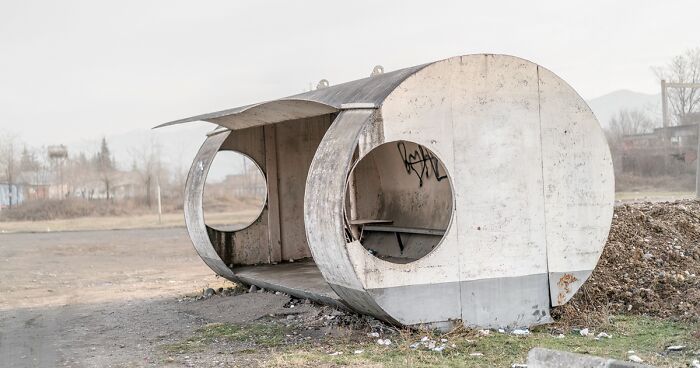 30 Most Bizarre-Looking Bus Stops Captured By Christopher Herwig (New Pics)