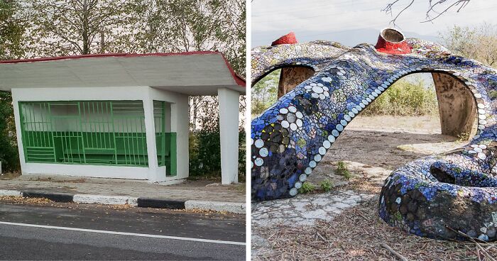 30 Most Bizarre-Looking Bus Stops Captured By Christopher Herwig (New Pics)